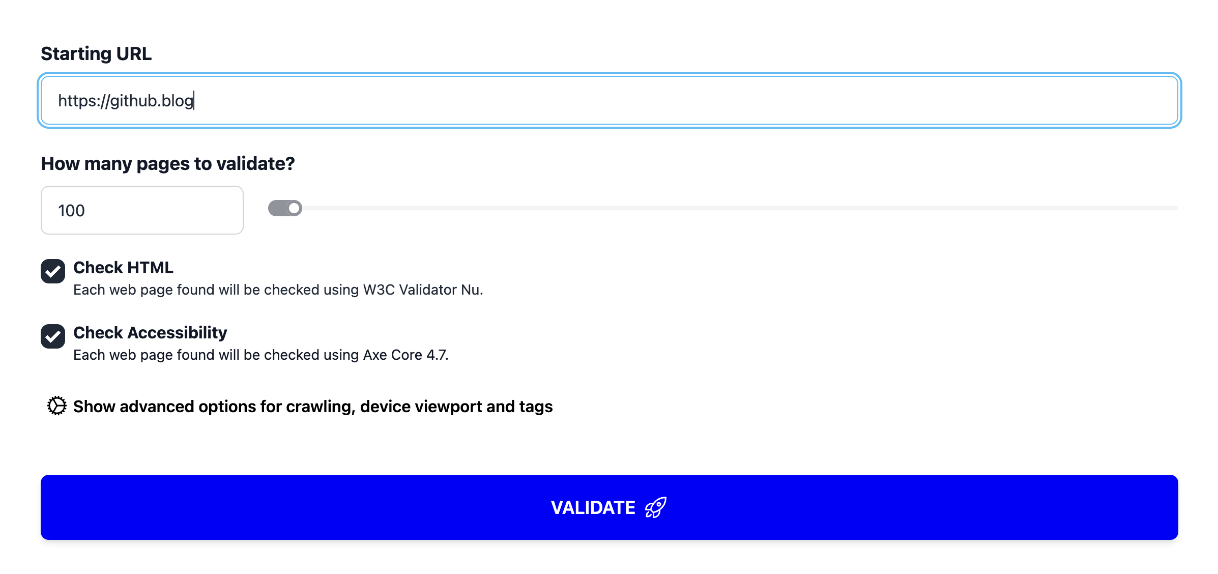 New Report Form Redesigned Rocket Validator